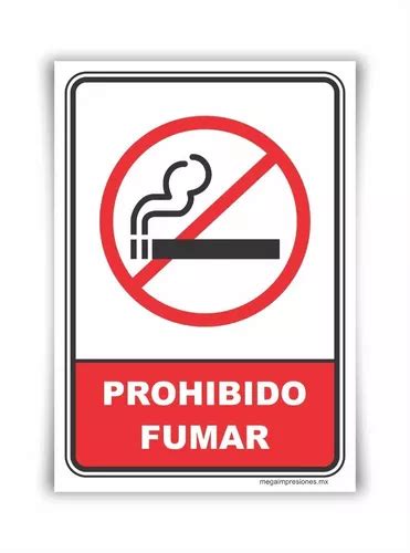 10pz Señalamientos Letrero Prohibido Fumar 20x25