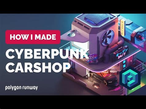 Free Video Cyberpunk Car Shop In Blender 3D Modeling Process From