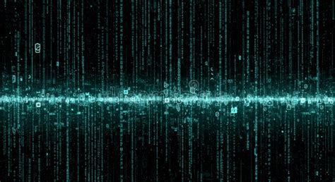 Abstract Futuristic Digital Data Stream Technology Background Stock Illustration Illustration