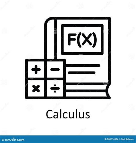 Calculus Vector Outline Icon Design Illustration Educational