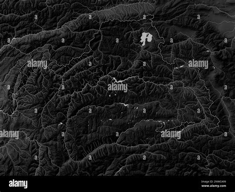 Gorno Badakhshan Region Of Tajikistan Grayscale Elevation Map With