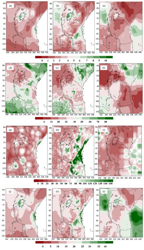 The Simulated Average And Heavy Rainfall And The Mean Rainfall Rx5day