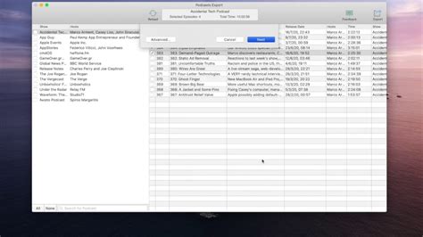 Podcasts Export App Demo YouTube