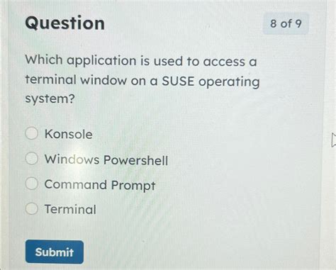 Solved Question8 ﻿of 9which Application Is Used To Access A
