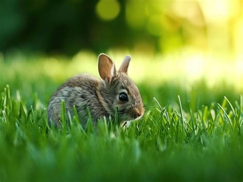 Premium Ai Image A Rabbit In The Grass