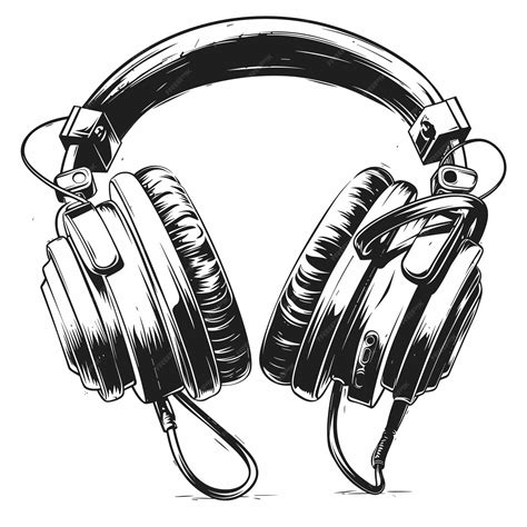 Premium Vector Headphones Hand Drawn Vector Illustration In Sketch