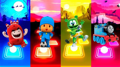 Oddbods Fuse Pocoyo Gummy Bear Thomas The Train Tiles Hop Who