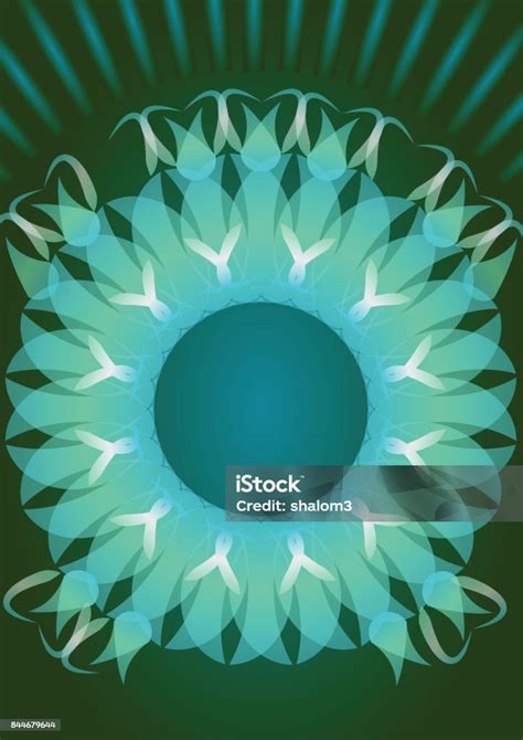 광학 예술 스타일 3 차원 환상에에서 원 모양으로 어두운 녹색 세로 배경 0명에 대한 스톡 벡터 아트 및 기타 이미지 0명 3차원 형태 개념 Istock