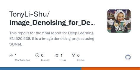 Github Tonyli Shuimagedenoisingfordeeplearningcourse This Repo Is For The Final Report