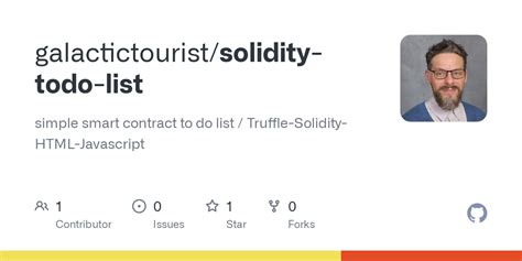 Github Galactictouristsolidity Todo List Simple Smart Contract To Do List Truffle Solidity