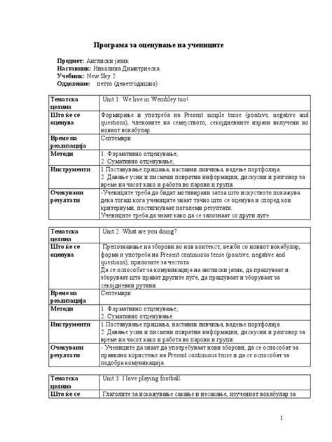 Програма за оценување на учениците Pdf