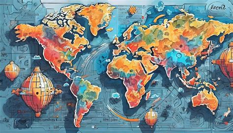 World Maps Infographic Asset Premium Ai Generated Image