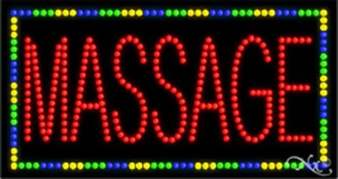 17x32x1 Inches Massage Animated Flashing Led Window Sign