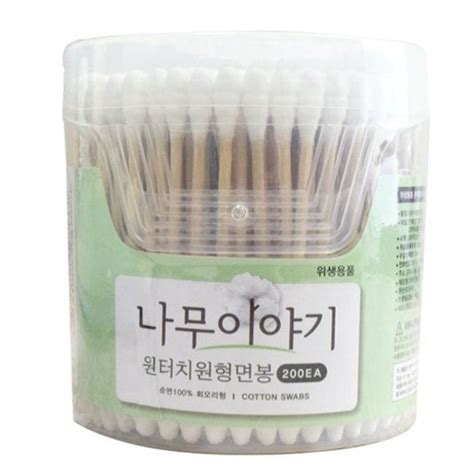 나무 원터치 원형 면봉 200ea 귀이개 화장 면봉 홈플러스 택배배송