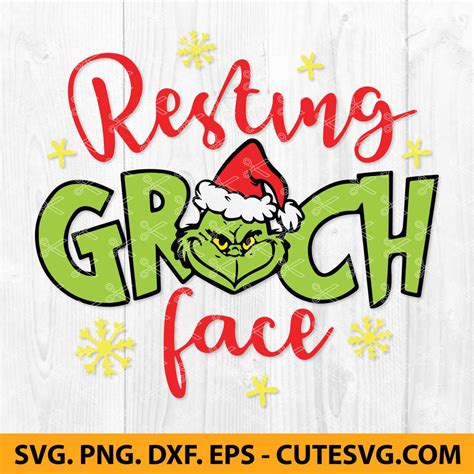 Resting Grinch Face Svg Christmas Svg Grinch Svg Grinchmas Svg My Xxx Hot Girl