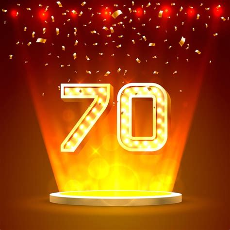 Aniversário dos anos de ouro da comemoração dos 70 anos ilustração