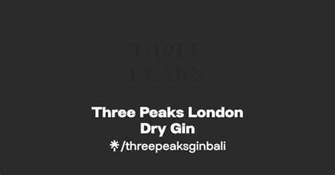 Three Peaks London Dry Gin Linktree
