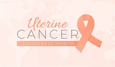 Uterine Cancer Awareness Month Background Illustration Stock Vector