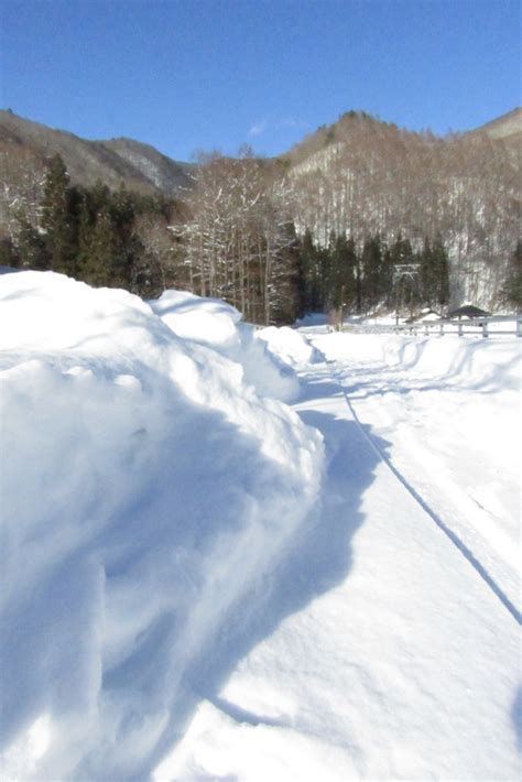 冬の快晴 南会津町たのせ集落