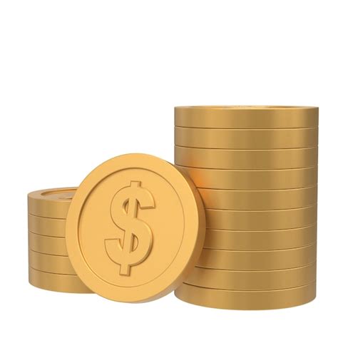 Premium Photo 3d Coin Golden Coin Coin Stack 3d Illustration