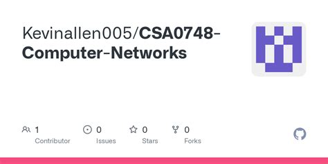 GitHub Kevinallen CSA Computer Networks