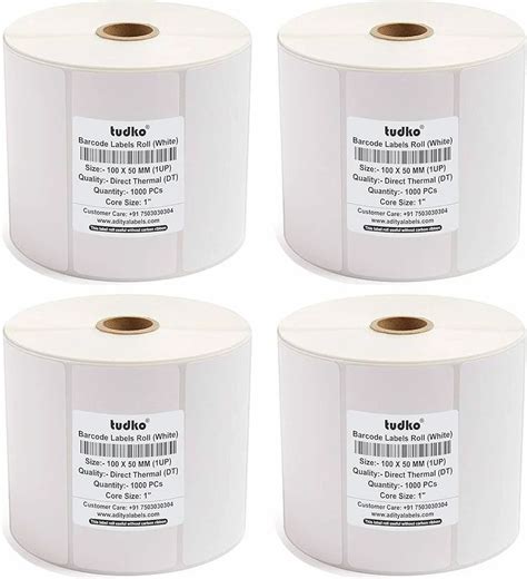 100 X 50 Mm Thermal Barcode Label Size 4x2 Inch At ₹ 500roll In