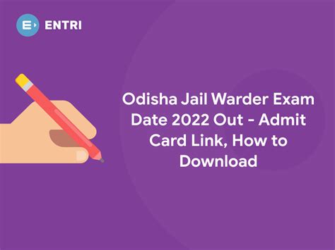 Odisha Jail Warder Exam Date 2022 Out Admit Card Link How To