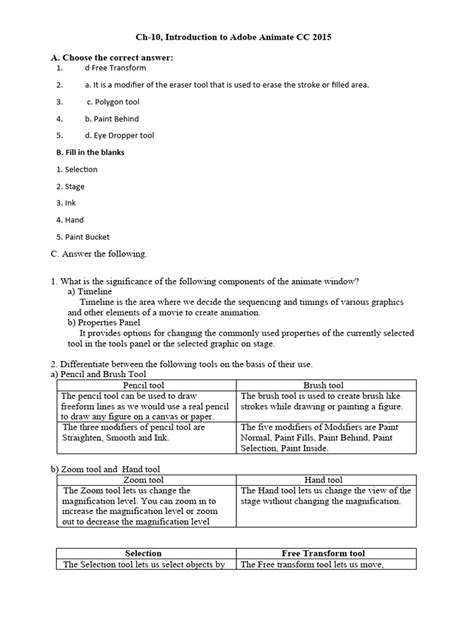 10 Introduction To Adobe Animate Pdf Pencil Drawing