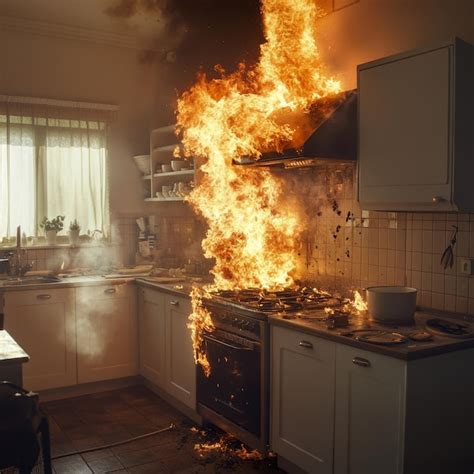 Kitchen Fire Accidents Pictures Freepik