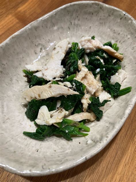 ほうれん草と鶏胸肉の和え物 レシピ・作り方 By ・ピクルス・ 楽天レシピ