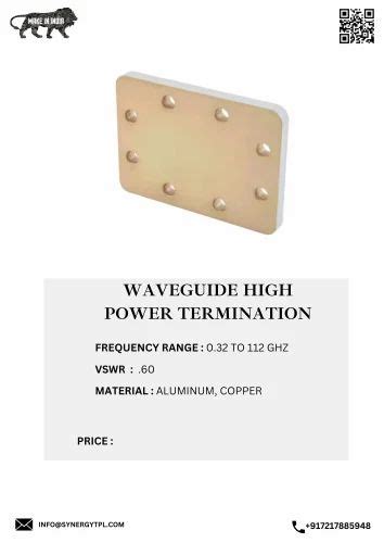 High Power And Short Waveguide Short Plate Waveguide Offset Short