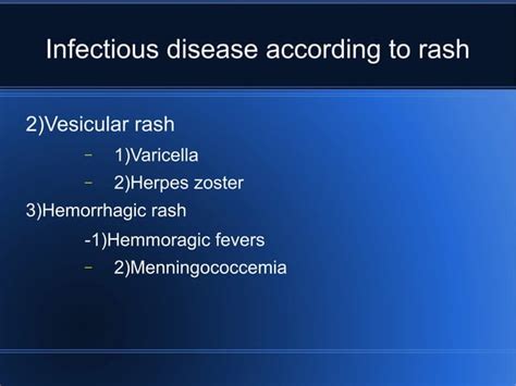 Rash Differential Diagnosis Of Infectious Diseases Ppt