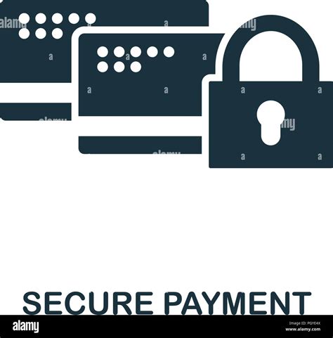 Secure Payment Icon Monochrome Style Design From Internet Security Collection Ui Pixel