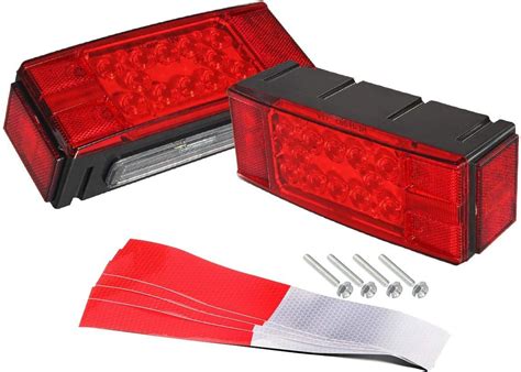 Amazon.com: Partsam 12V LED Submersible Low Profile Rectangular Trailer ...