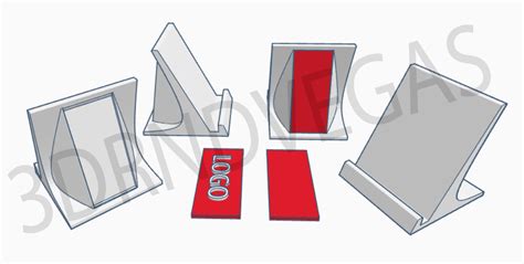 Modern Tablet Stand With And Without Logo Insert By 3d Rnd Vegas