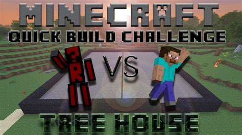 Minecraft Quick Build Challenge Treehouse 2v2 YouTube