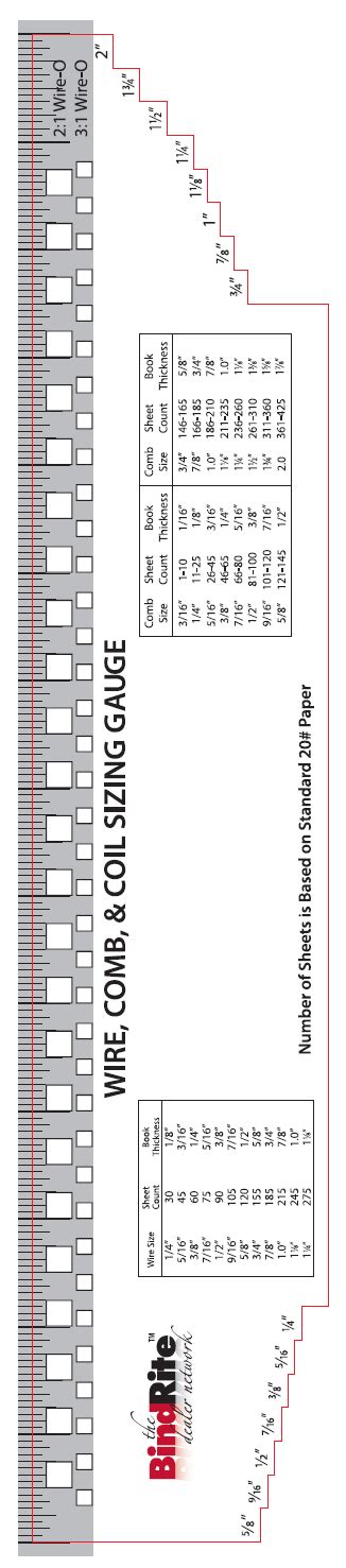 Plastic Coil Binding Size Chart Ponasa