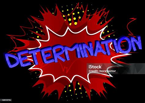 Determination Comic Book Style Cartoon Words Stock Illustration