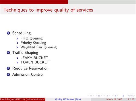 Qos Quality Of Services Computer Networks Ppt