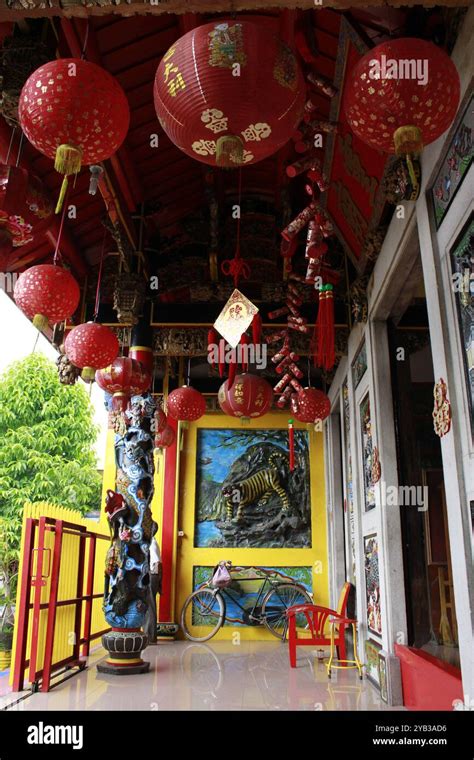 Decoration Of Fuk Ling Mau Temple A Historic Building For Residents Of