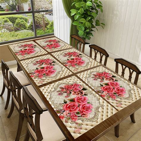 Buy Revexo Rectangular Pvc Table Placemats Mat For Dining Table Kitchen Set Of Piece