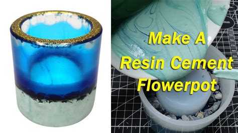 Make A Resin Cement Flowerpot Diy Handmade Pot Diy At Home Youtube