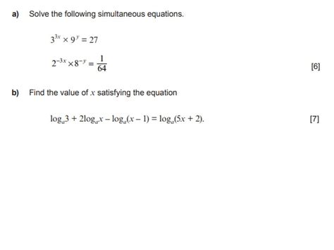 Simultaneous Equations Simultaneous Equations