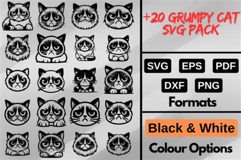 Grumpy Cat Svg Bundle Pack Funny Cat Graphic By Artful Assetsy · Creative Fabrica Grumpy Cat Svg Bundle Pack Funny Cat Graphic By Artful Assetsy · Creative Fabrica