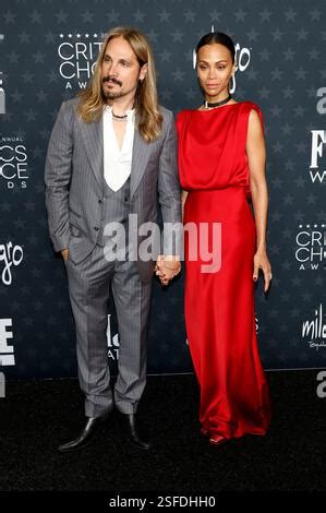 Marco Perego Mit Ehefrau Zoe Saldana Bei Der Verleihung Der 30 Critics