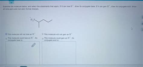 Solved Examine The Molecule Below And Select The Statements