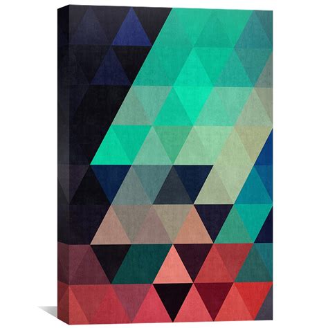 Colored Triangles 4 Canvas Clockcanvas