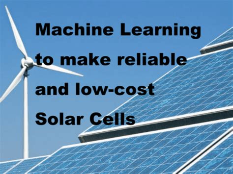 using machine learning to find reliable and low cost solar cells