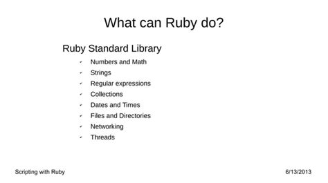 Ruby Scripting Ppt