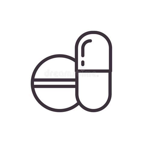 Types Van Tabletten Vector Zwart Pictogram Vector Illustratie